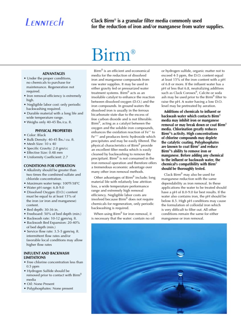 Birm Clack L | PDF | Iron | Water
