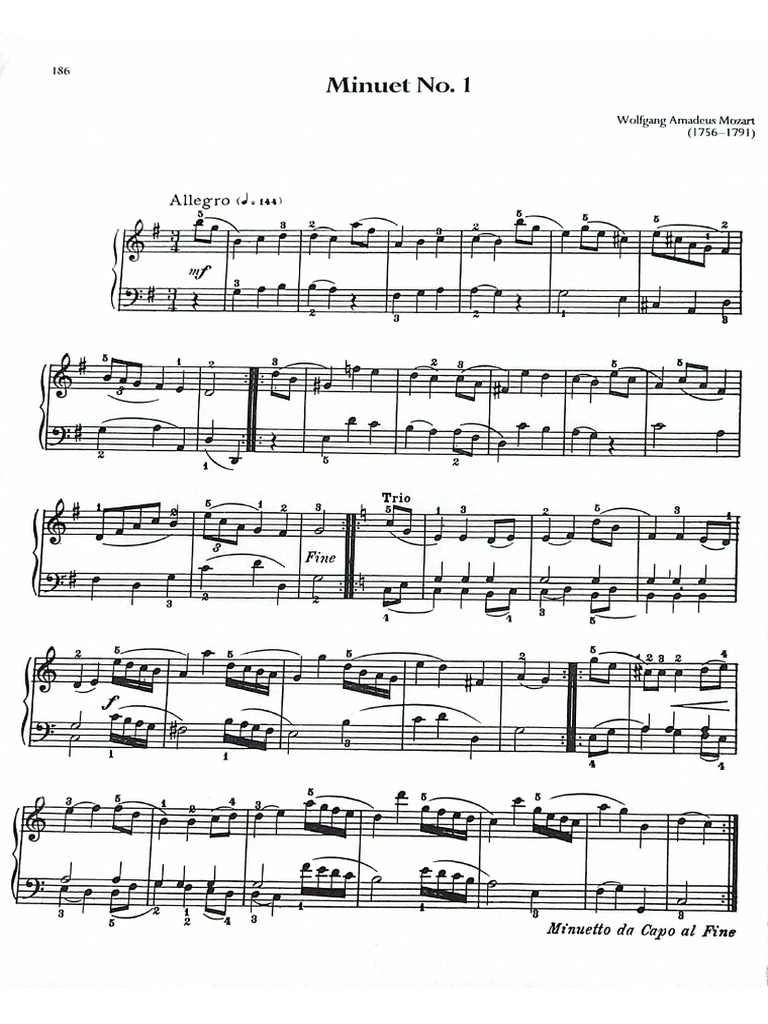 Minuet Mozart | PDF
