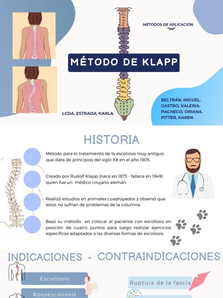Diapositivas Klapp | PDF | La columna vertebral | Escoliosis