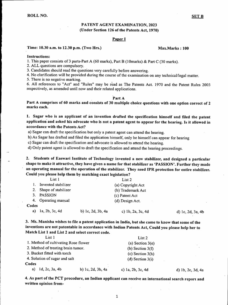 PAE Paper I English | PDF | Patent Application | Glossary Of Patent Law ...