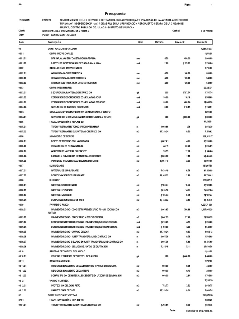 Ppto Gral Aeropuerto | PDF