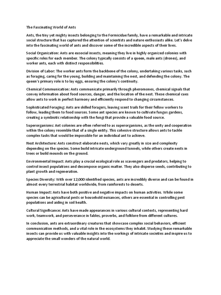 Ants | PDF | Ant | Eusociality
