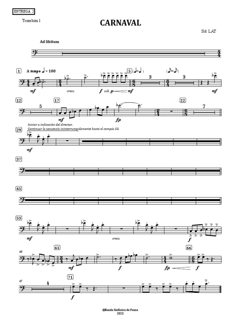 Partituras Congas PDF para Carnaval | PDF