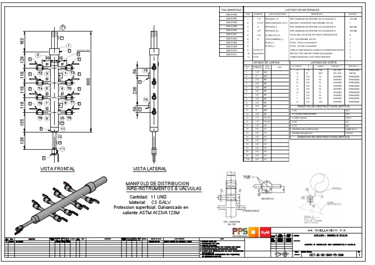 Listado de Materiales Tag Manifold | PDF | Mechanical Engineering ...