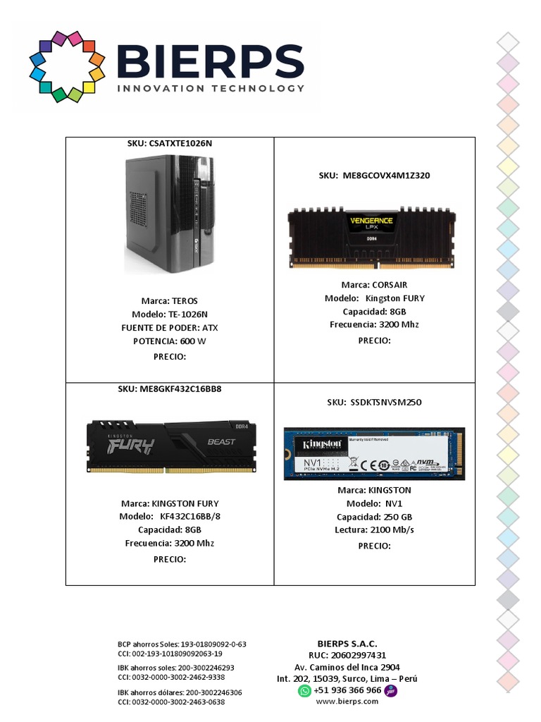 Catalogo | PDF | Hardware de la computadora | Arquitectura de Computadores