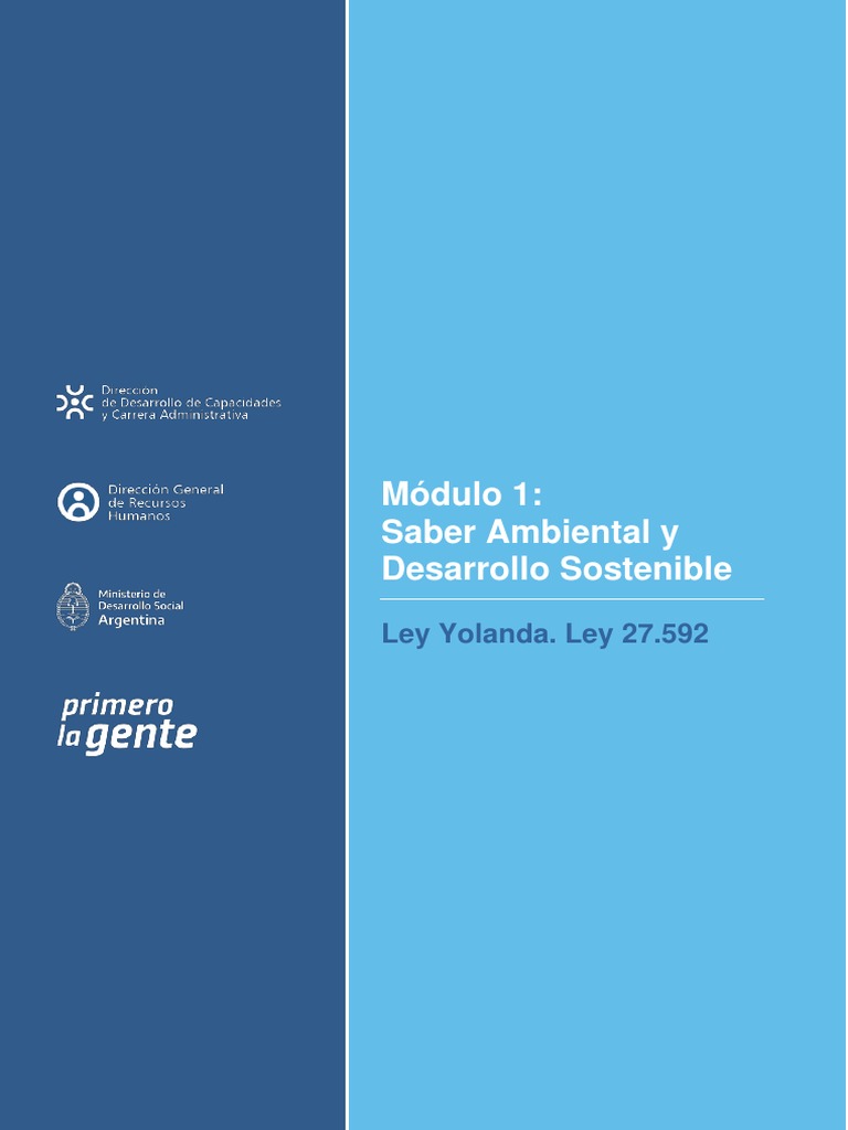 Modulo 1 Saber Ambiental y Desarrollo Sostenible | PDF | Desarrollo sostenible | Sustentabilidad