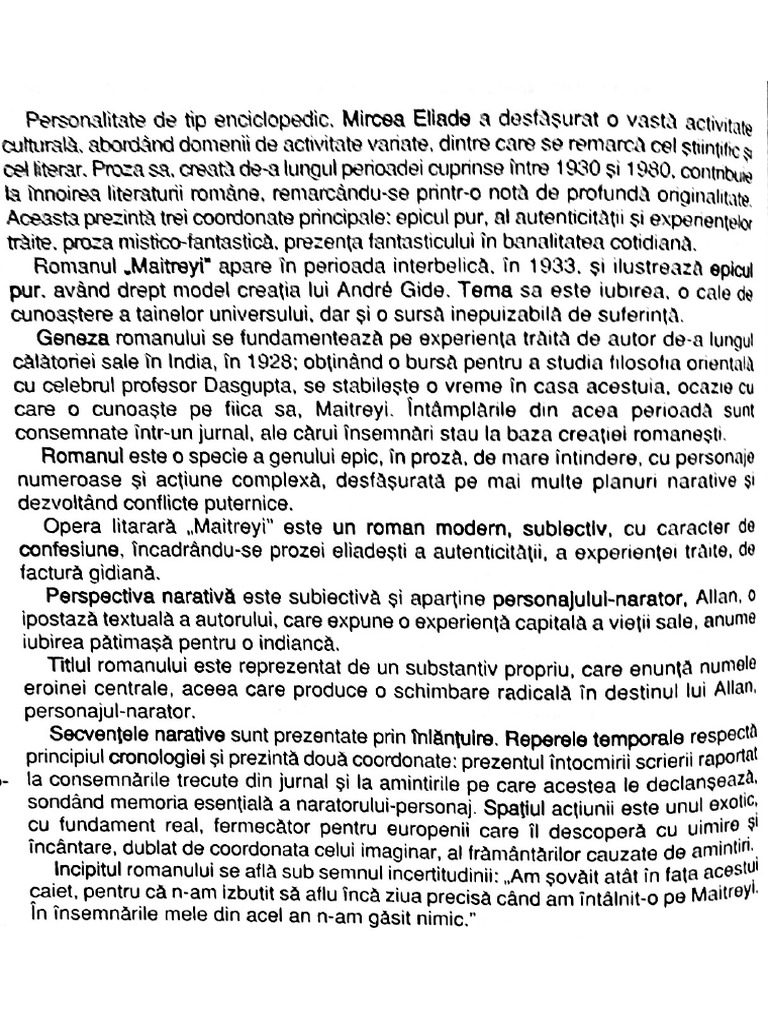 Mircea Eliade, - Maitreyi | PDF