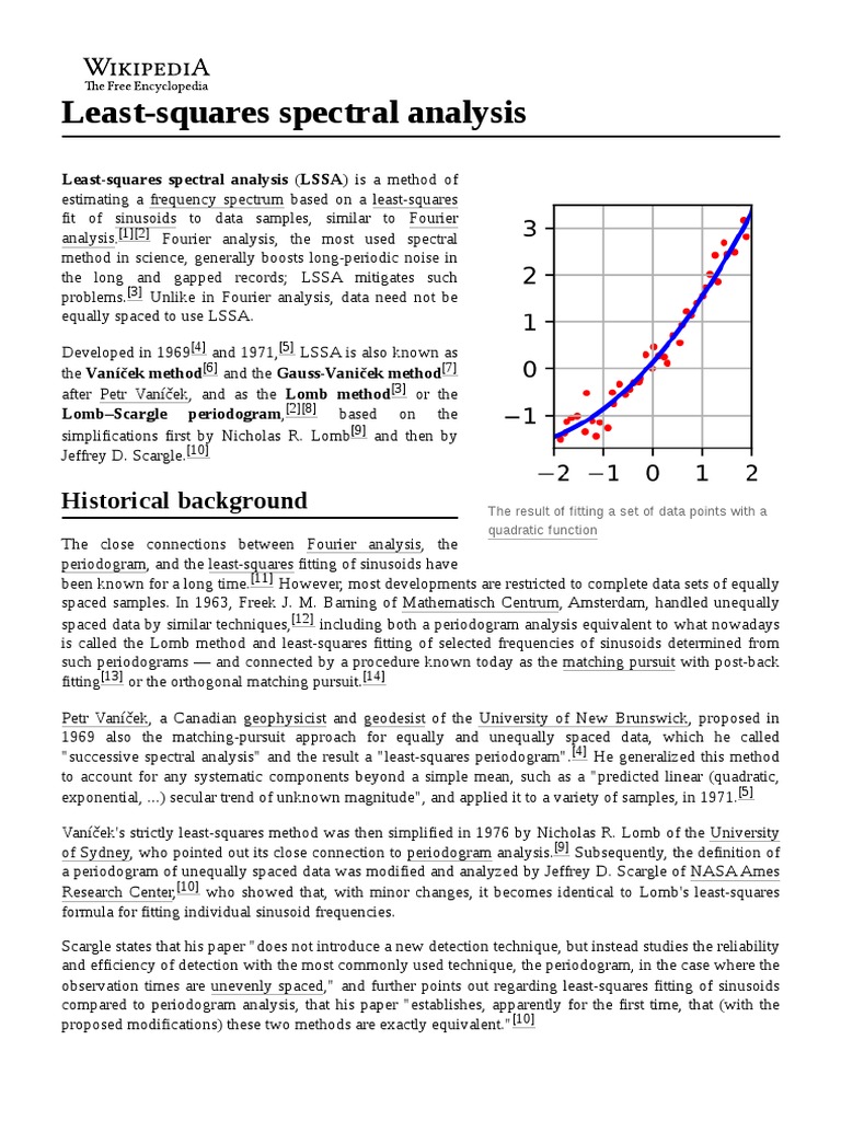 Least-Squares Spectral Analysis | PDF | Mathematical Analysis | Applied ...