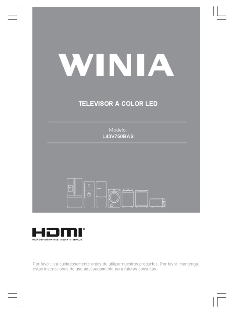 Manual de Usuario WINIA L43V750BAS | PDF