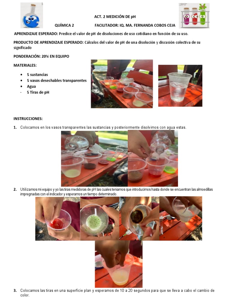Actividad Quimica 2 PH Jon. | PDF | Ph | Ciencias fisicas