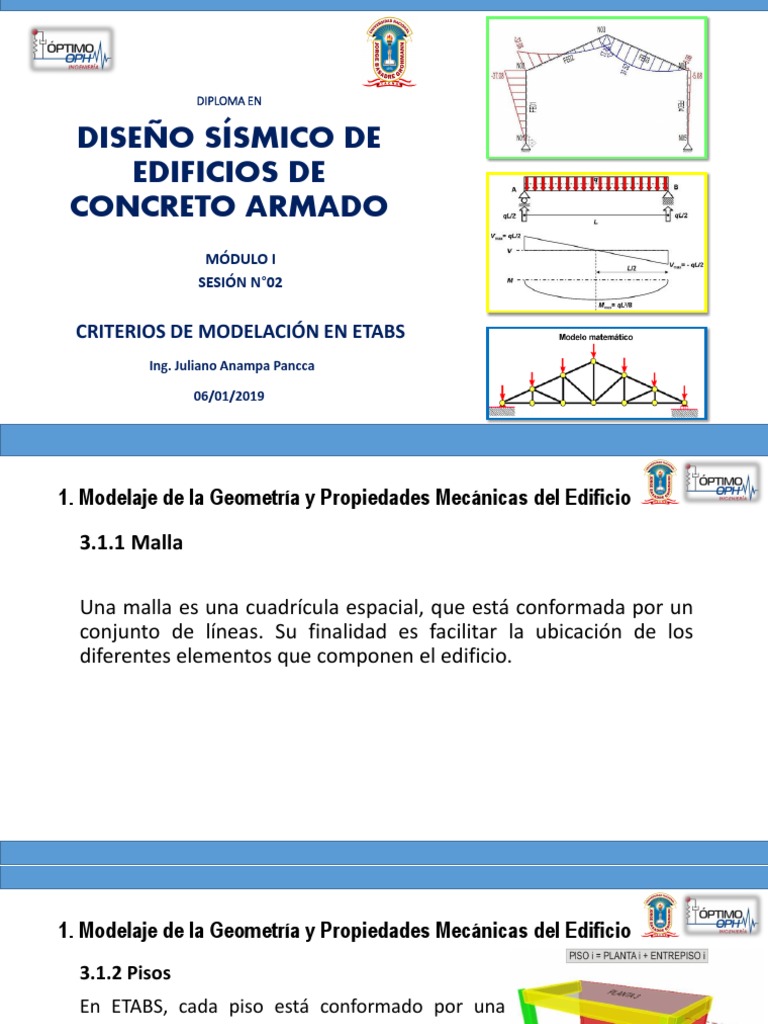 Modelación Sísmica en ETABS: Guía | PDF | Método de elementos finitos | Rigidez