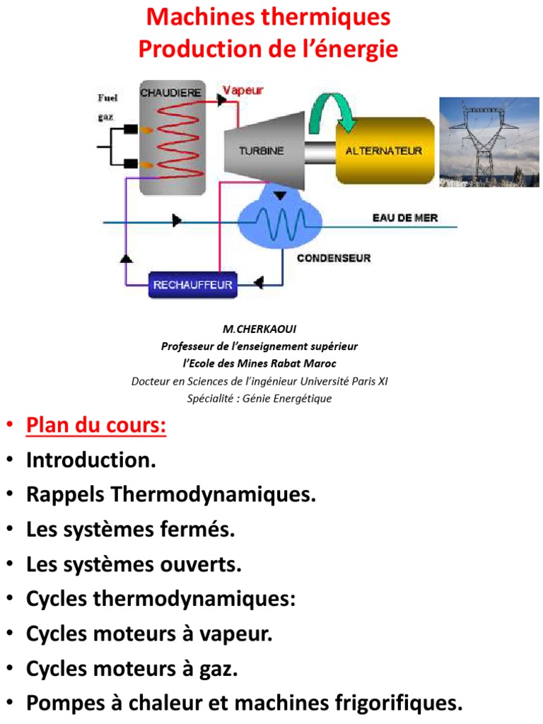 Introduction aux Machines Thermiques | PDF | Turbine à gaz | Chaleur