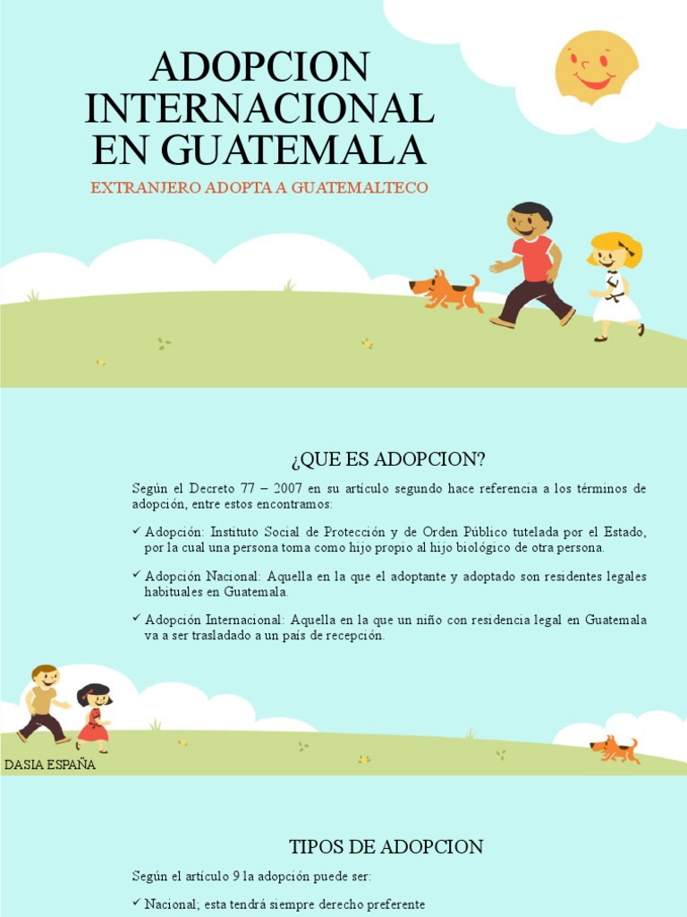 Adopcion Internacional en Guatemala Diapositiva | PDF | Adopción | Guatemala