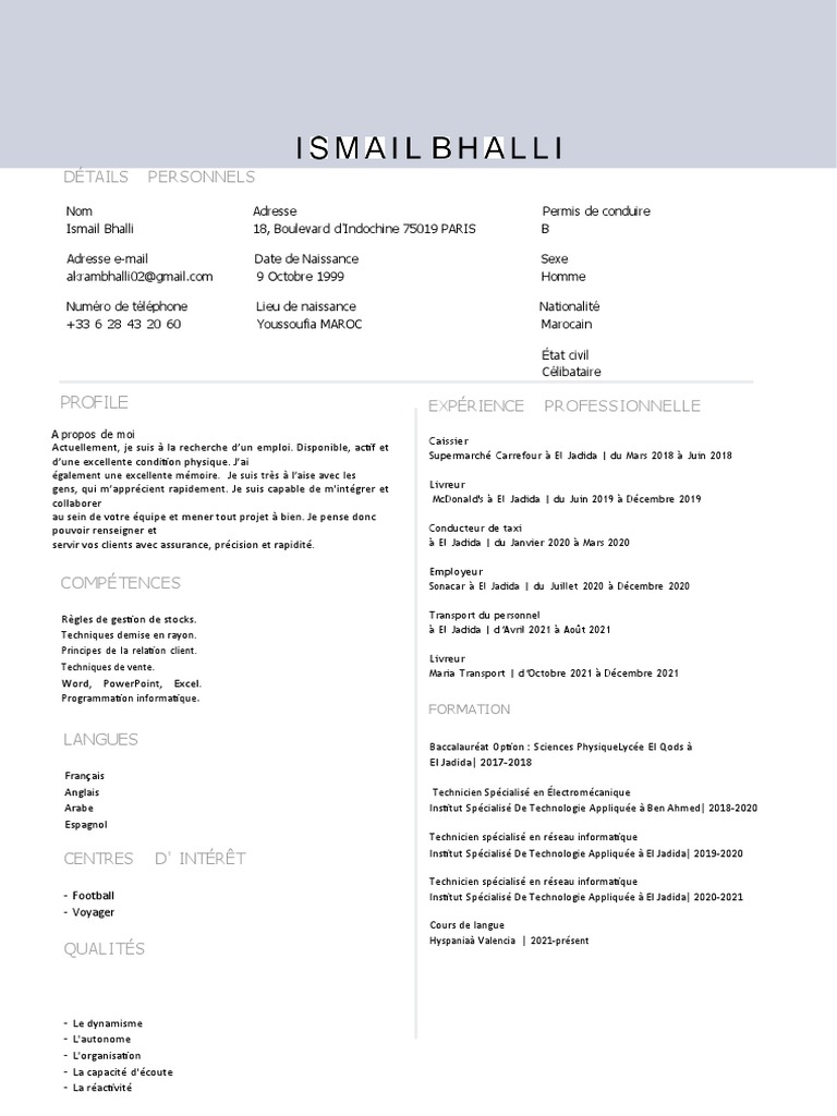 CV Akram - 2 | PDF | Maroc | Informatique