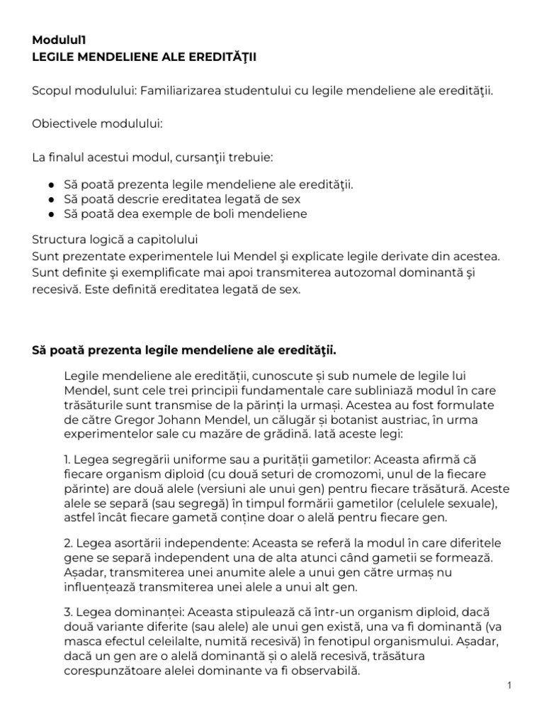 Conspect Genetica | PDF