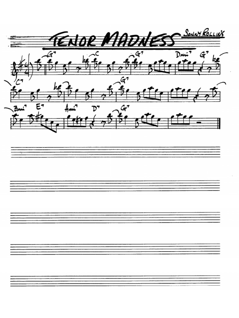 Tenor Madness - Alto Sax Eb | PDF