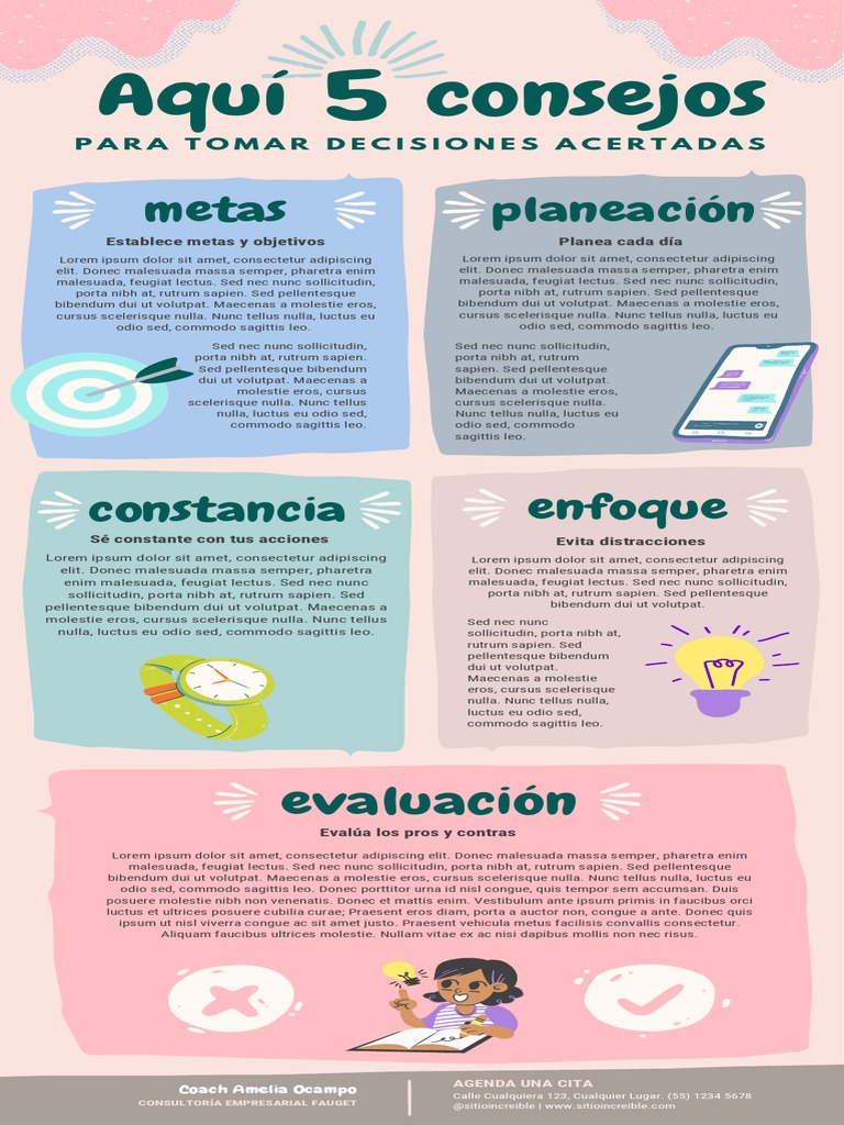 Infografia 5 Consejos Organico Ilustrado Rosa Pastel | PDF