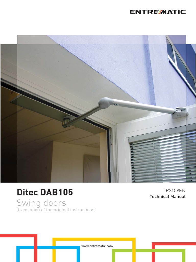 en - Ditec DAB105 Technical Manual | Download Free PDF | Door | Manufactured Goods