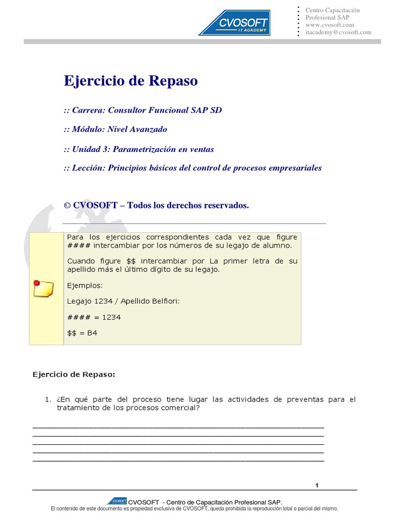 EJERCICIO Unidad 3 Leccion 1 | PDF | Informática