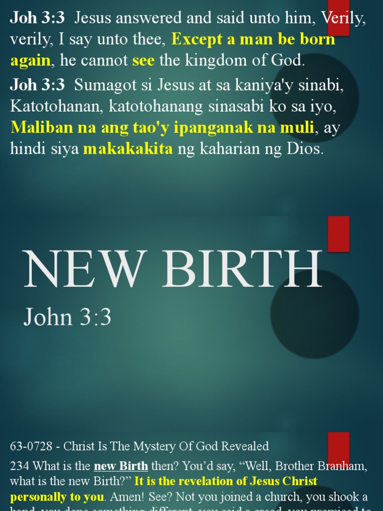New Birth | PDF | Born Again | Christian Belief And Doctrine