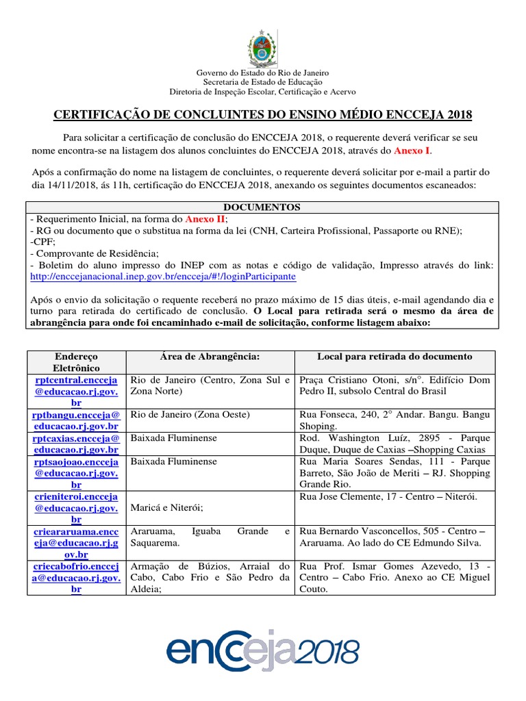 Orientação para Certificação de Alunos Concluintes e Certidão de ...