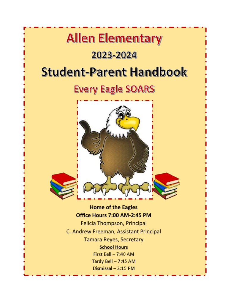 Allen Elementary School Handbook 2023-24 | PDF | Medical Prescription ...