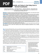 The Modified Sarnat Score in The Assessment of Neonatal Encephalopathy ...