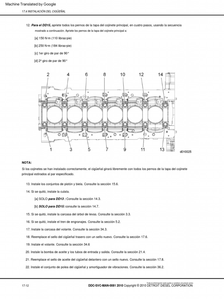 Español Parte 2) 002 Detroit DD13 DD15 DD16 EPA0710 Engine Workshop Manual-1 (242-442) | PDF ...