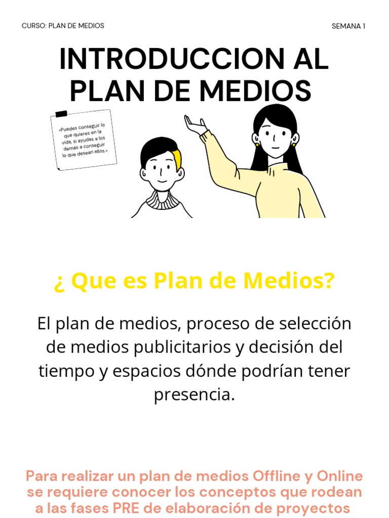 Introduccion Al Plan de Medios | PDF | Publicidad | Medios de comunicación en masa