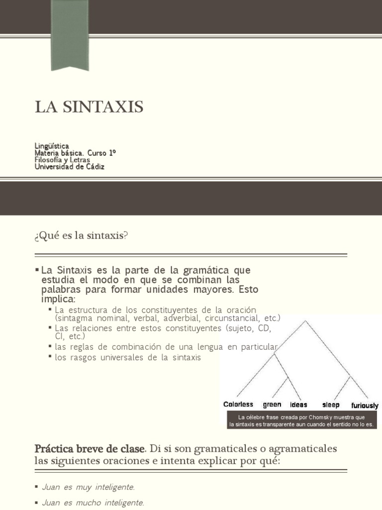 Ling Tema 4 Sintaxis | PDF | Palabra | Oración (Lingüística)