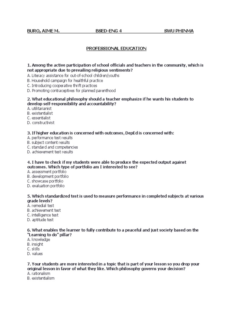PROFED | PDF | Educational Assessment | Variance