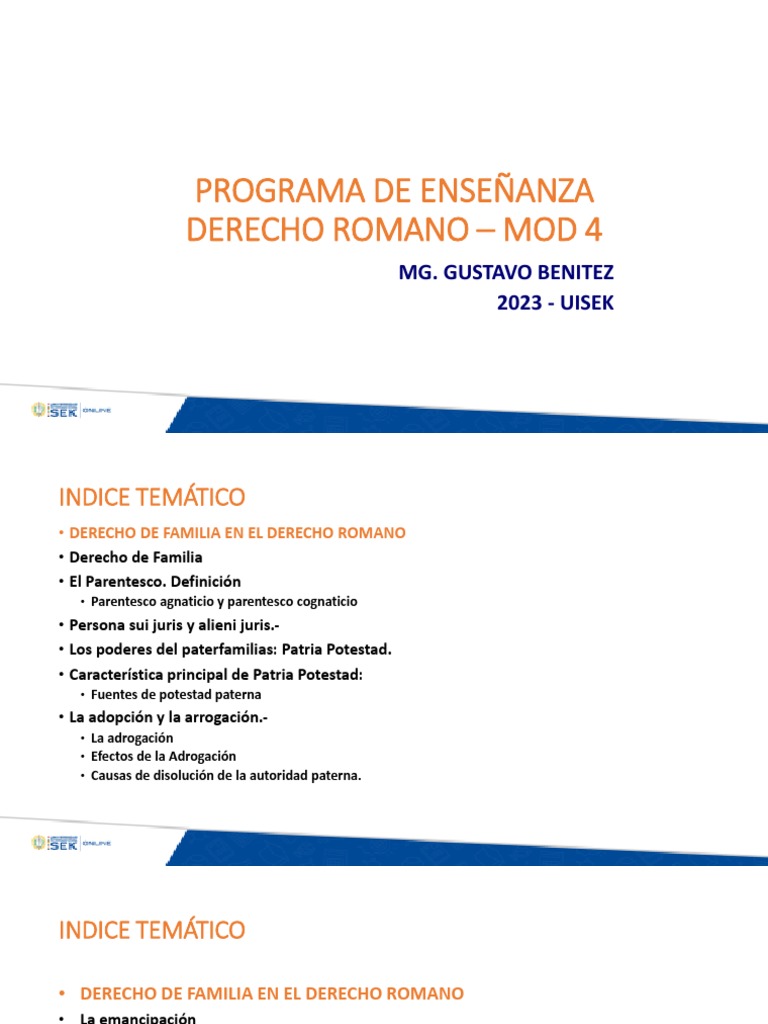 Derecho Romano Modulo 4 | PDF | Divorcio | Matrimonio