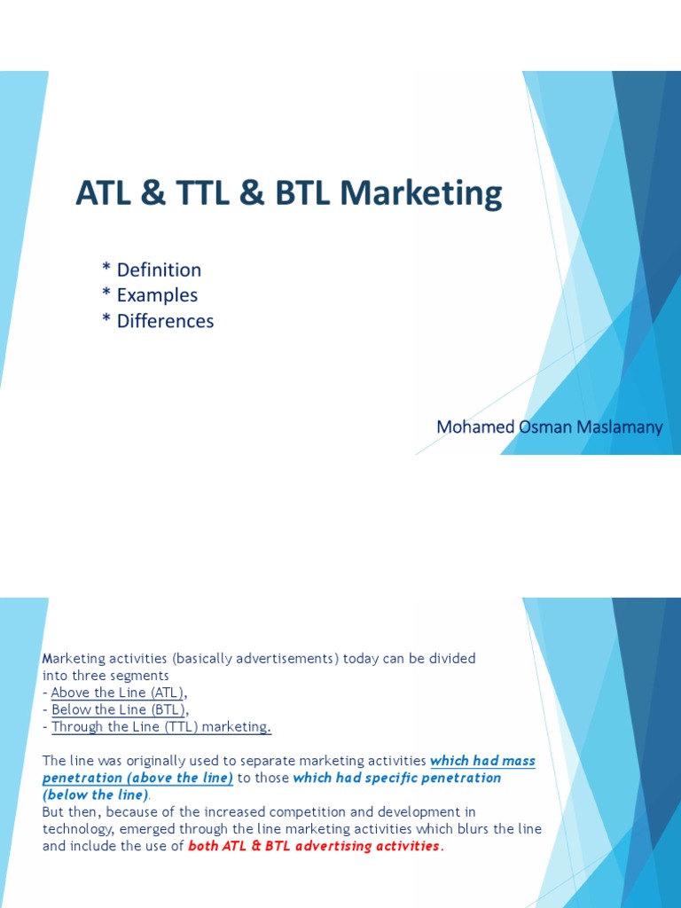 Atl & TTL & BTL Marketing | PDF | Advertising | Marketing