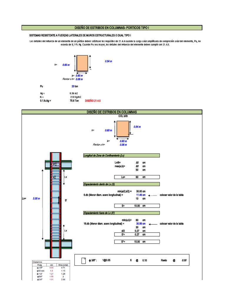 Estribos en Columnas | PDF