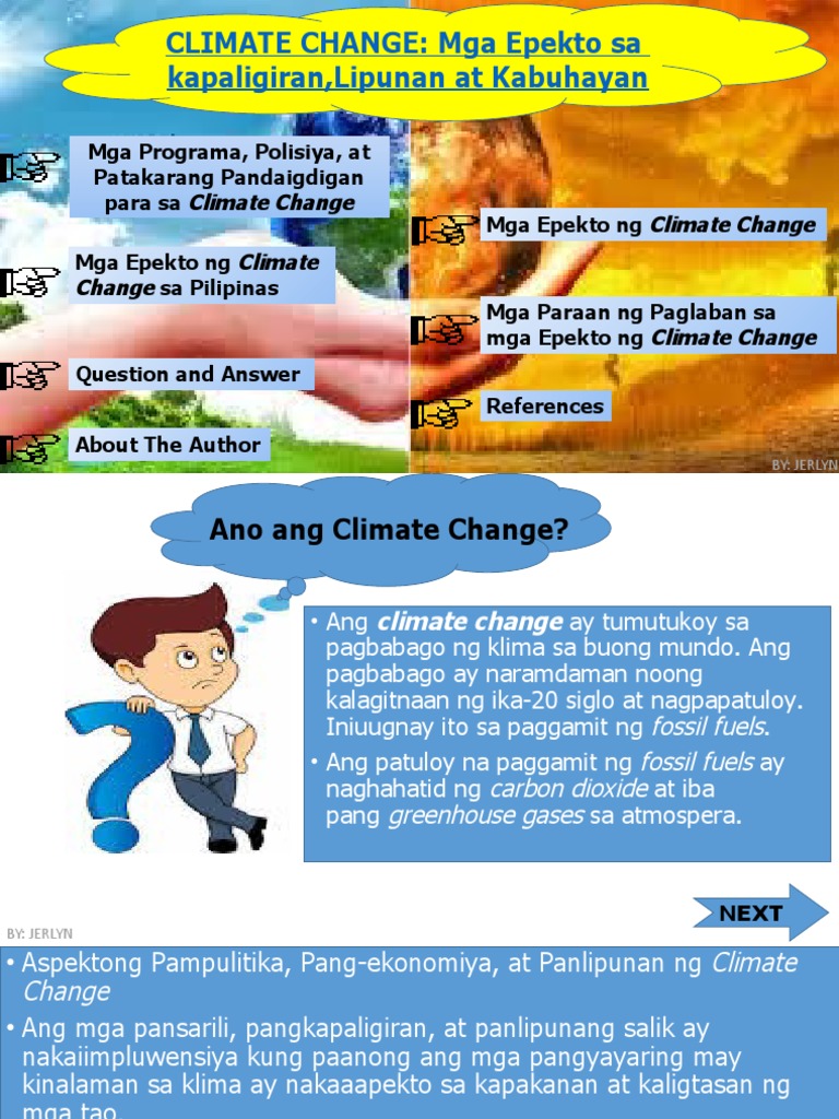 9-Climate Change, Mga Epekto Sa Kapaligiran, Lipunan at Pangkabuhayan ...
