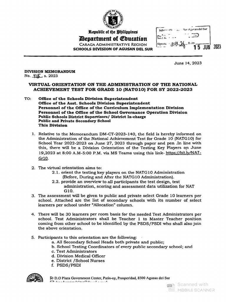 DM No 316 S 2023000 | PDF