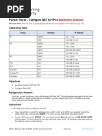 Configure PAT in Packet Tracer 6.6.7 | PDF | Ip Address | Computer ...