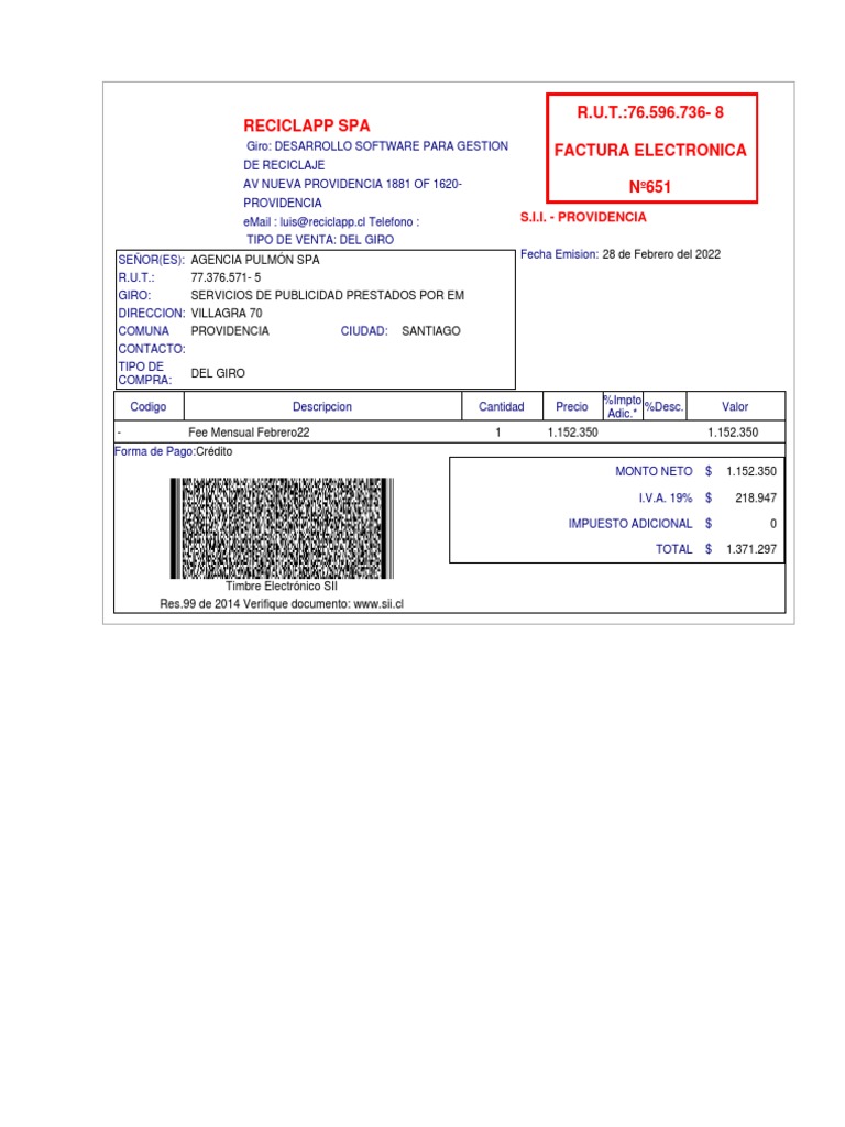 Reciclapp Feb 22 | PDF | Servicios (economía) | Dinero
