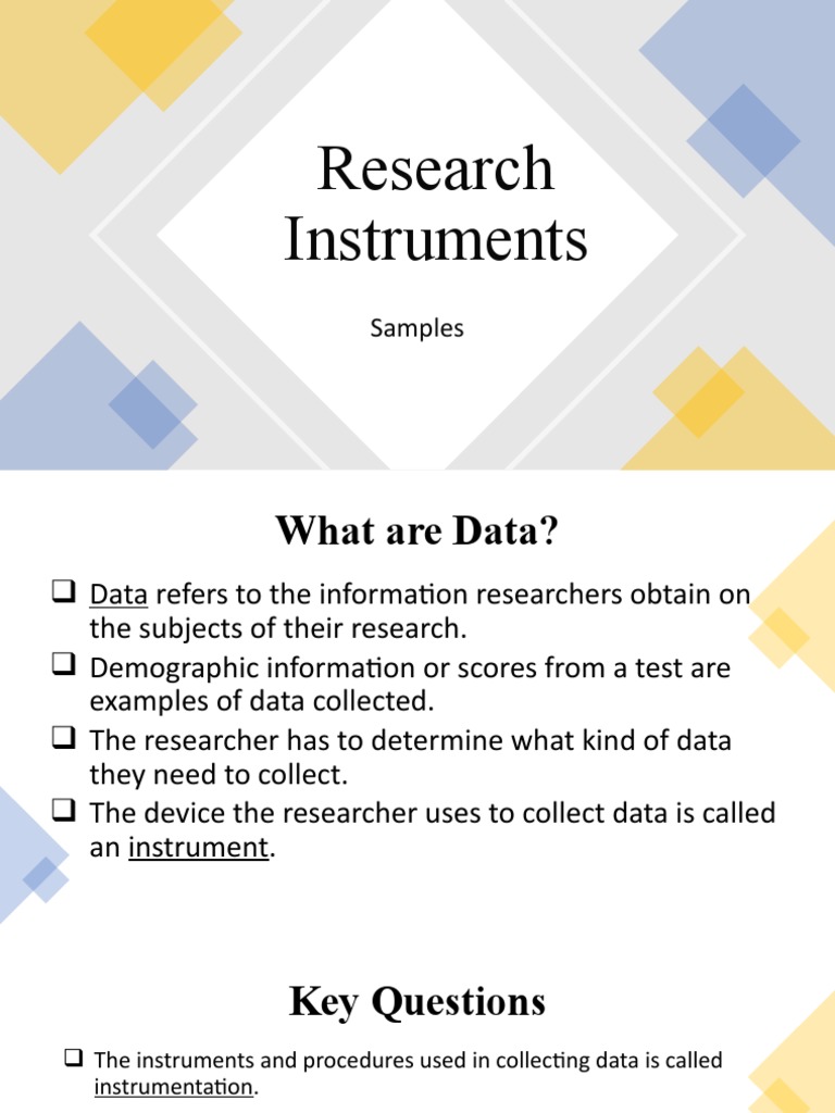 Research Instruments Samples | Download Free PDF | Validity (Statistics ...