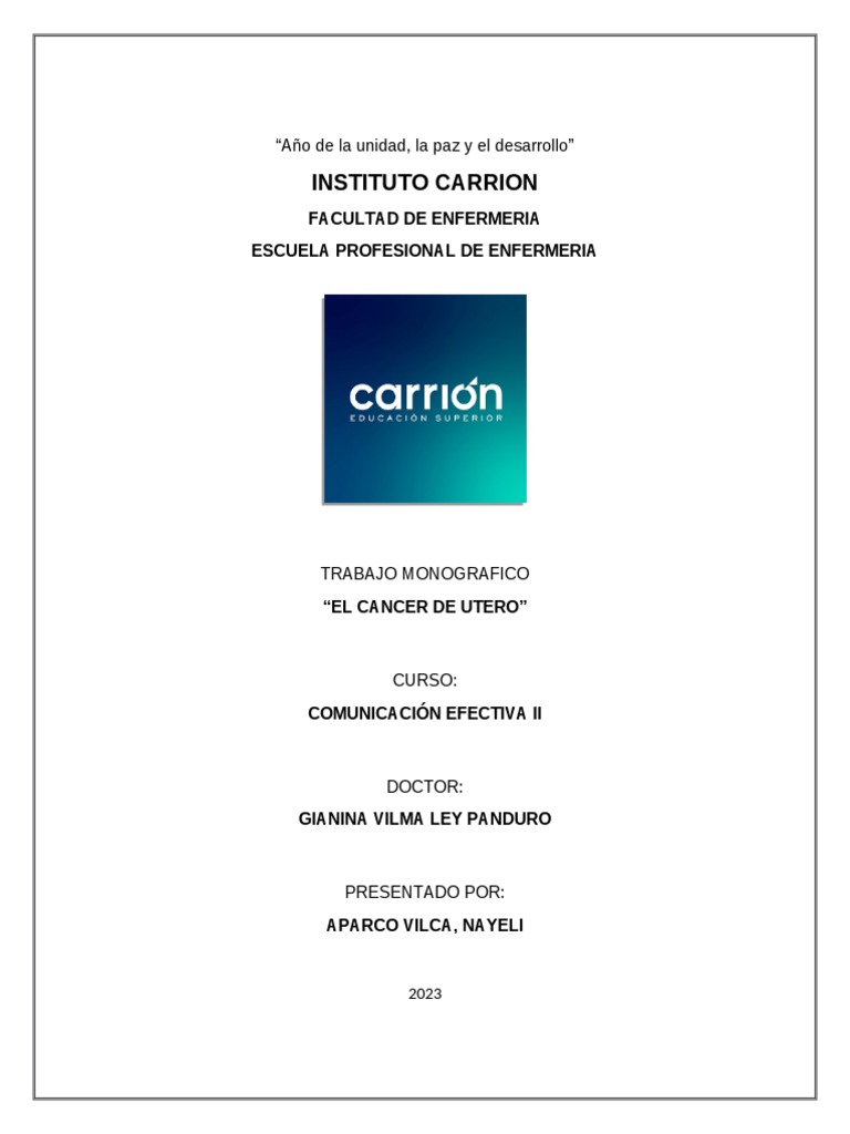 Instituto Carrion - Monografia 21 | PDF