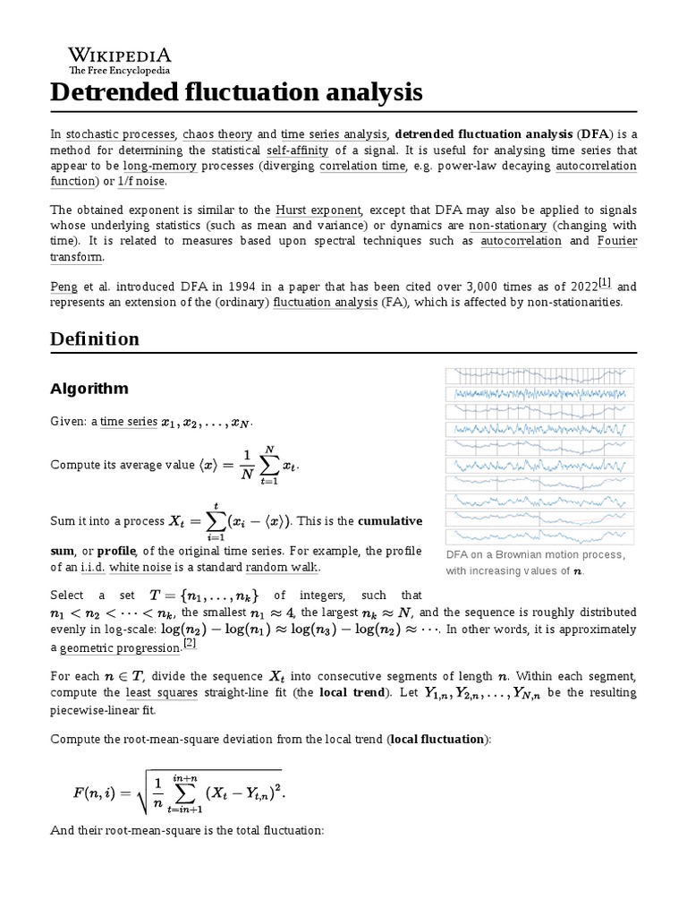 Detrended Fluctuation Analysis | PDF | Applied Mathematics | Mathematics