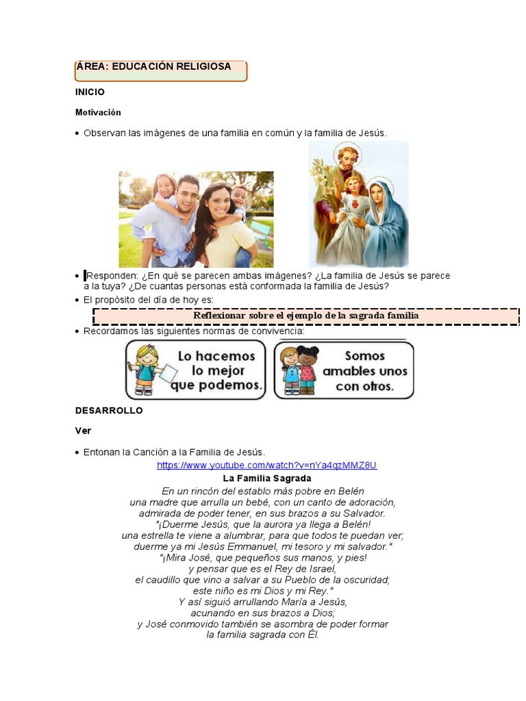 La Sagrada Familia | PDF | María, madre de Jesús | Jesús