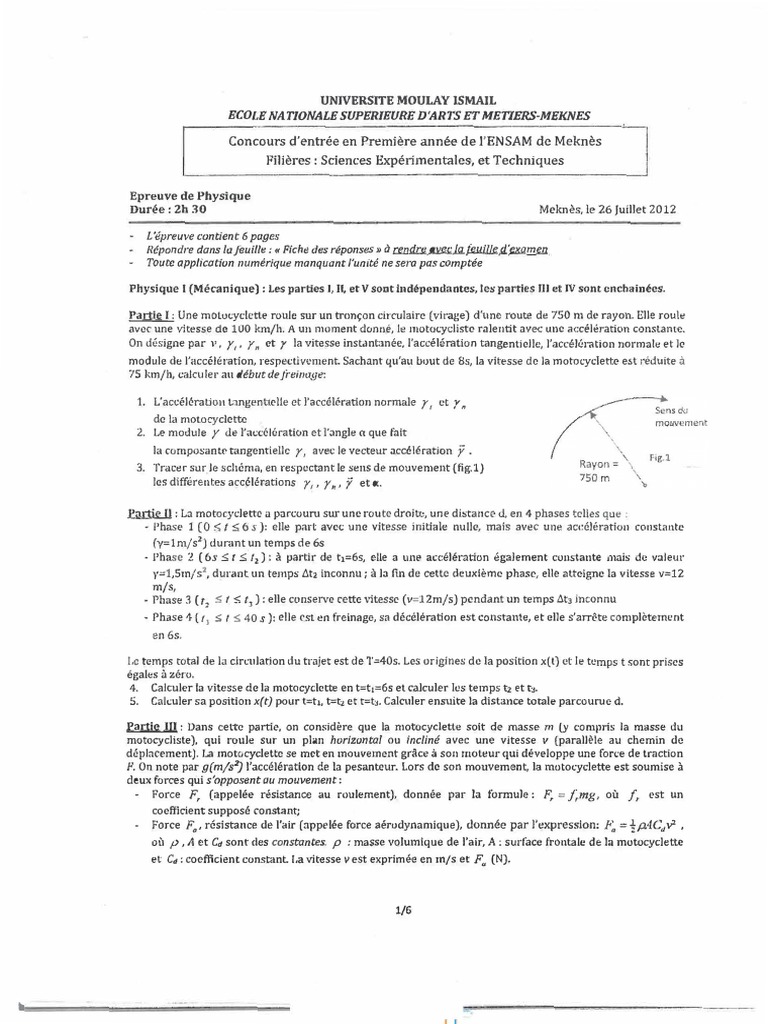 Ensam Physique SVT 2012 | PDF | Condensateur | Impédance (électricité)