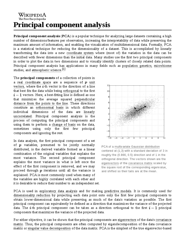 Principal Component Analysis | PDF | Principal Component Analysis | Eigenvalues And Eigenvectors