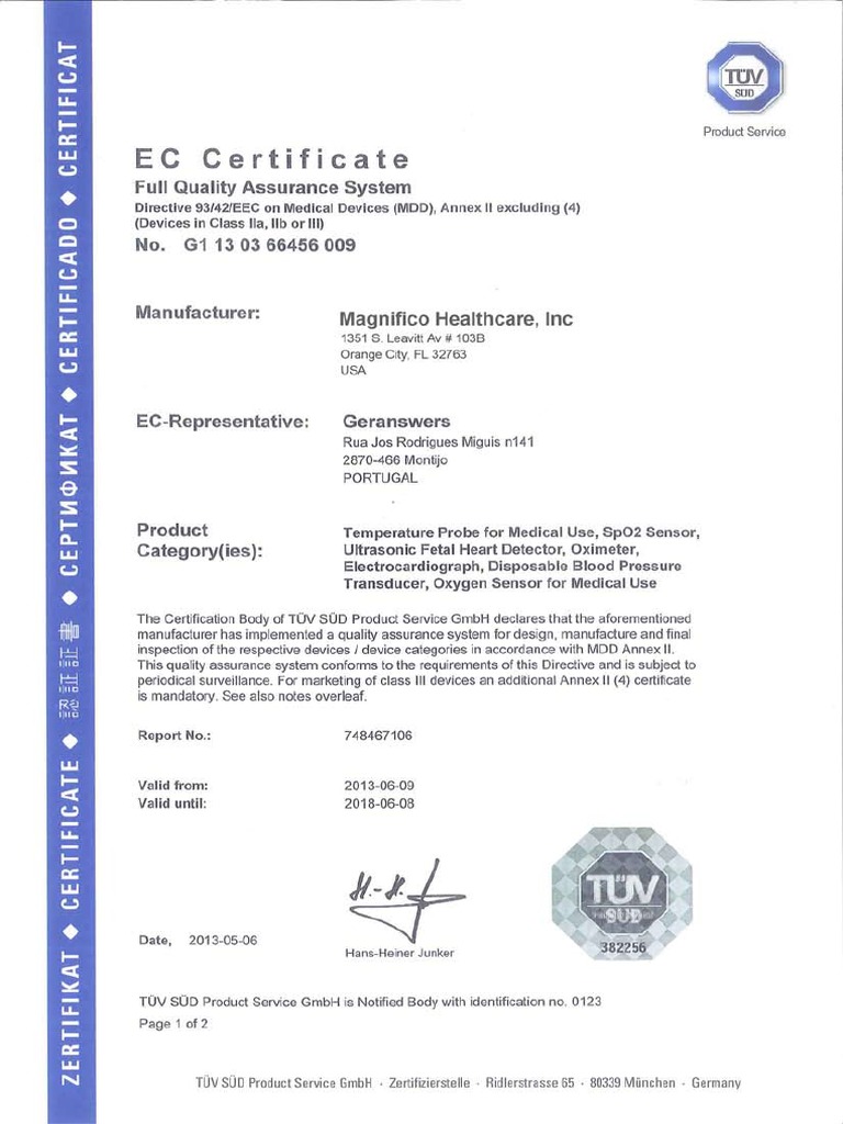 CE-Certificate - ISO 9001 | PDF