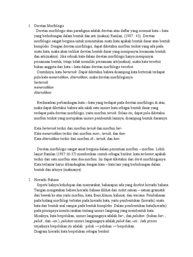 Deretan Morfologis | PDF