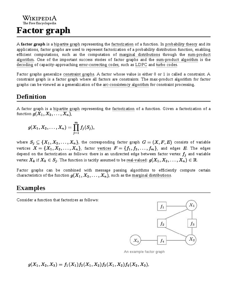 Factor Graph | PDF | Bayesian Network | Statistical Theory