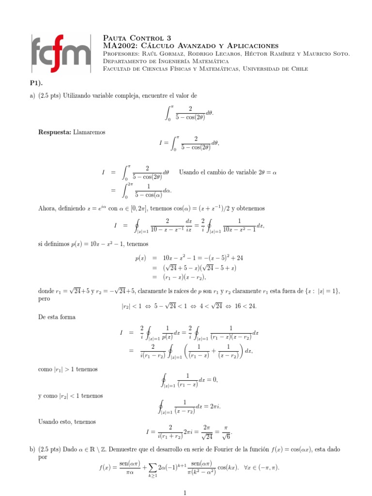 Integrales y Transformadas en Cálculo Avanzado | PDF | Funciones y mapeos | Álgebra