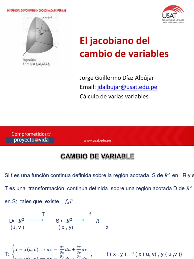 JACOBIANO (1) | PDF | Análisis | Matemáticas Aplicadas