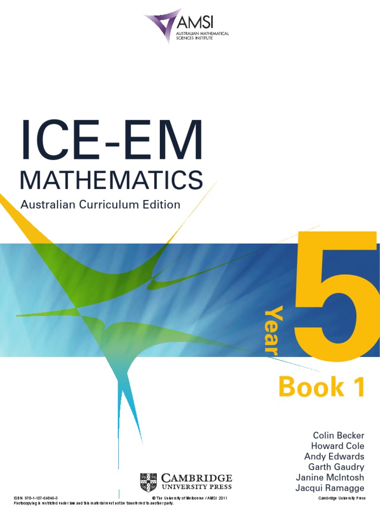 Year 5 ICE-EM Mathematics 1 | PDF | Textbook | Volume